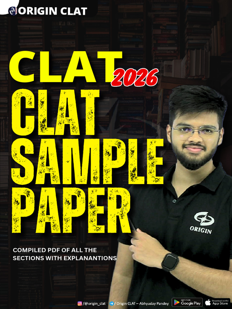 CLAT 2026 Sample Paper Compilation | PDF