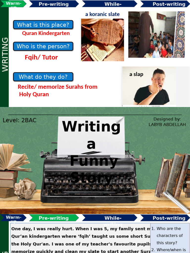 2 Bac Writing Funny Story | PDF | Surah | Quran