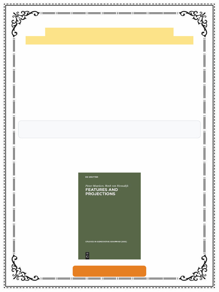 Features and Projections Pieter Muysken Ebook Enriched PDF Version ...
