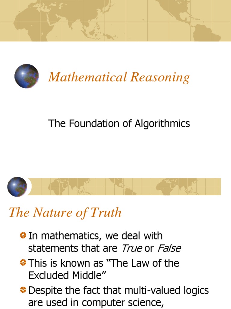 Mathematical Reasoning: The Foundation of Algorithmics | PDF
