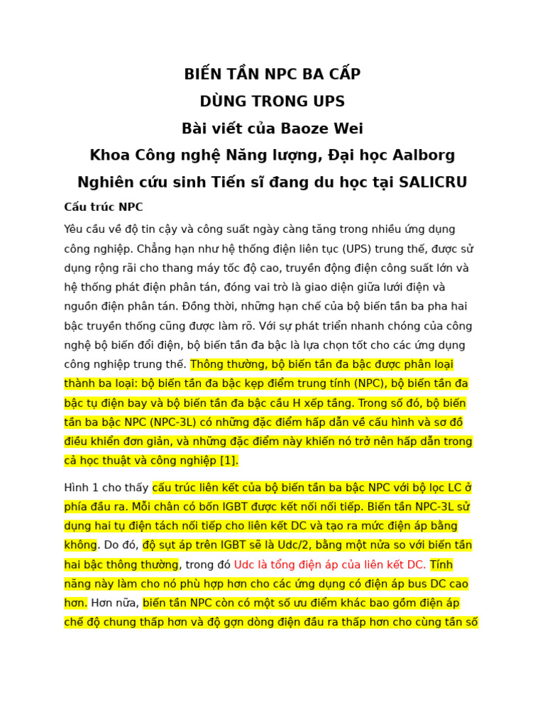 BIẾN TẦN NPC BA CẤP | PDF