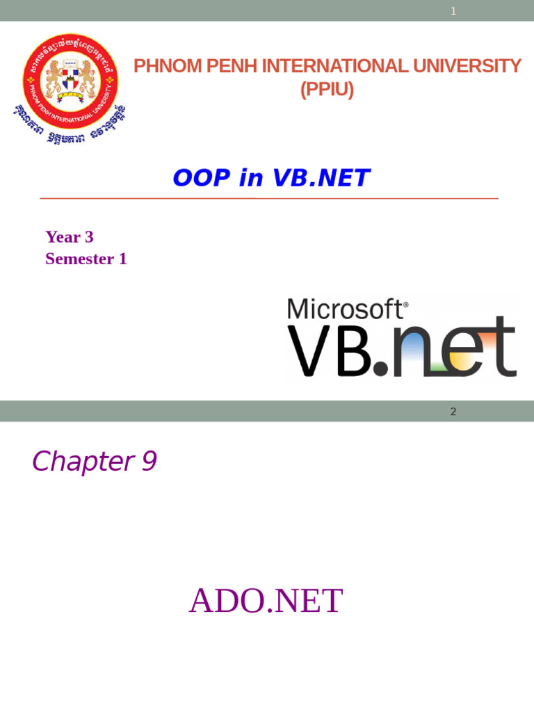 Chapter 9 Ado.net | PDF