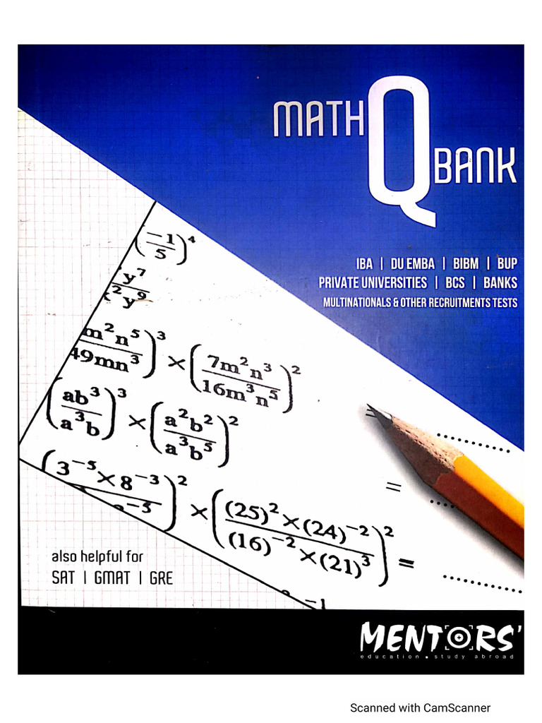 Mentor S MATH Q Bank PDF | PDF