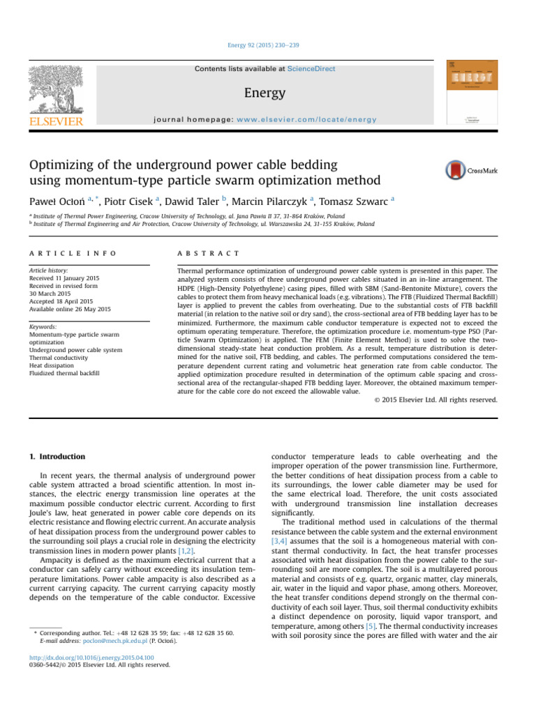 Optimizing Underground Cable Bedding | PDF | Alternating Current ...