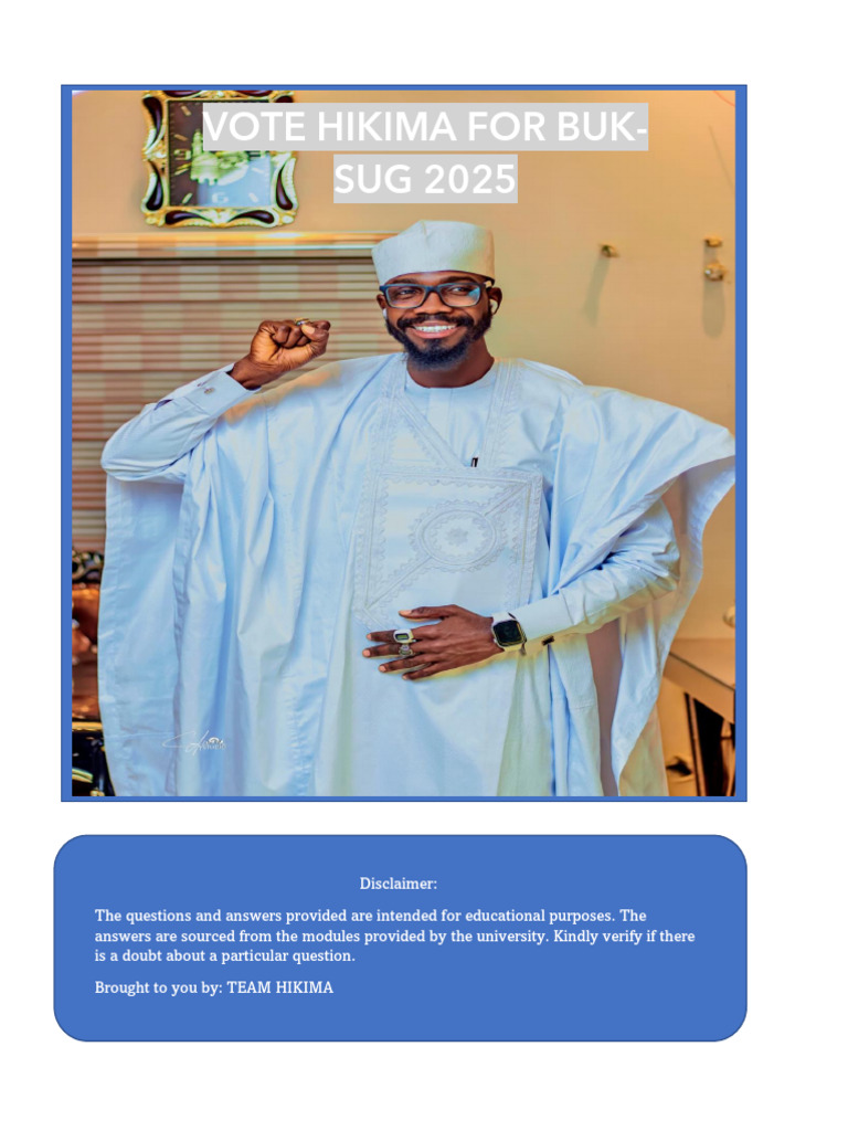 Vote Hikima for BUK-SUG 2025 | PDF | Alternative Dispute Resolution ...