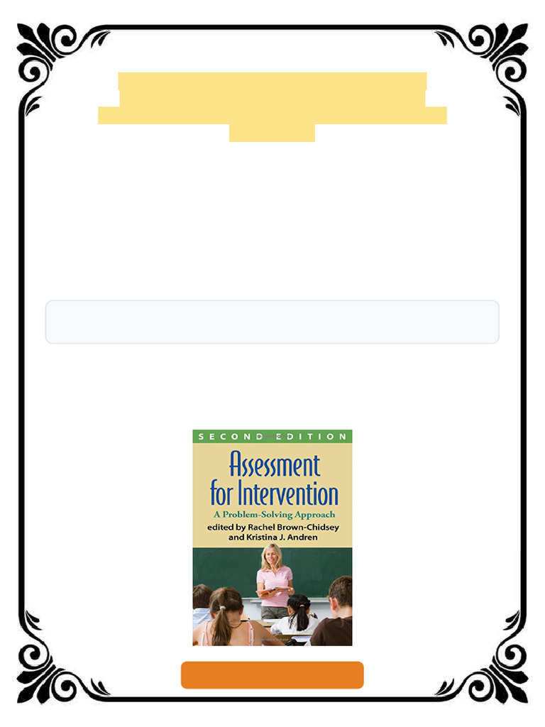 Assessment for Intervention Second Edition A Problem Solving Approach ...