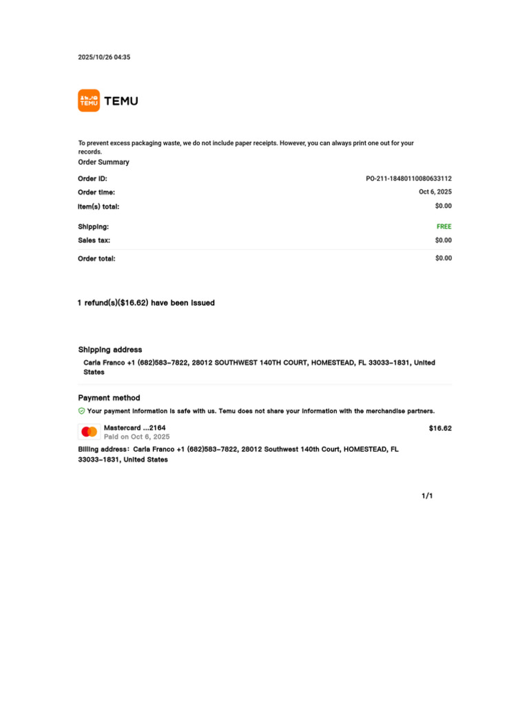 Print for TEMU | PDF