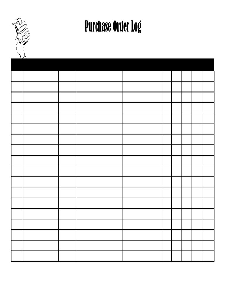 Purchase Order Log Template | PDF