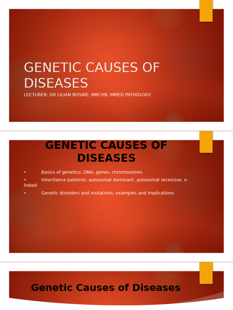 Genetic Causes of Diseases Explained | PDF | Nucleic Acid Sequence ...
