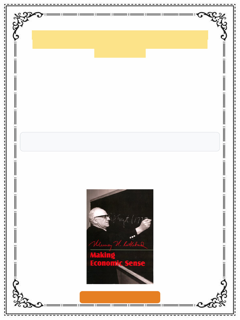 Making Economic Sense 2nd Edition Murray Newton Rothbard ebook easy ...