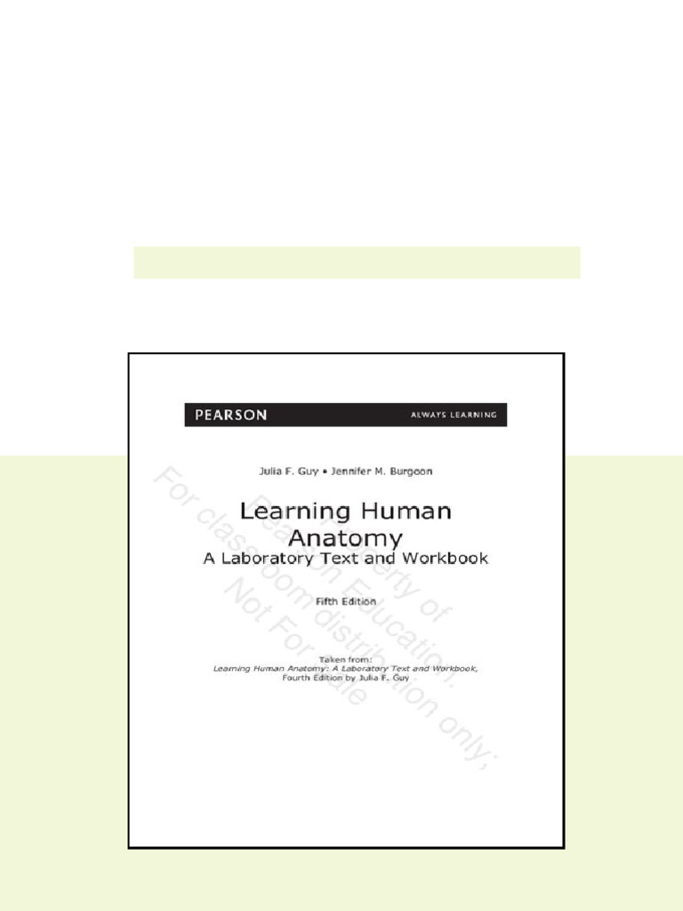 Learning Human Anatomy A Laboratory Text and Workbook 5th Edition Julia ...