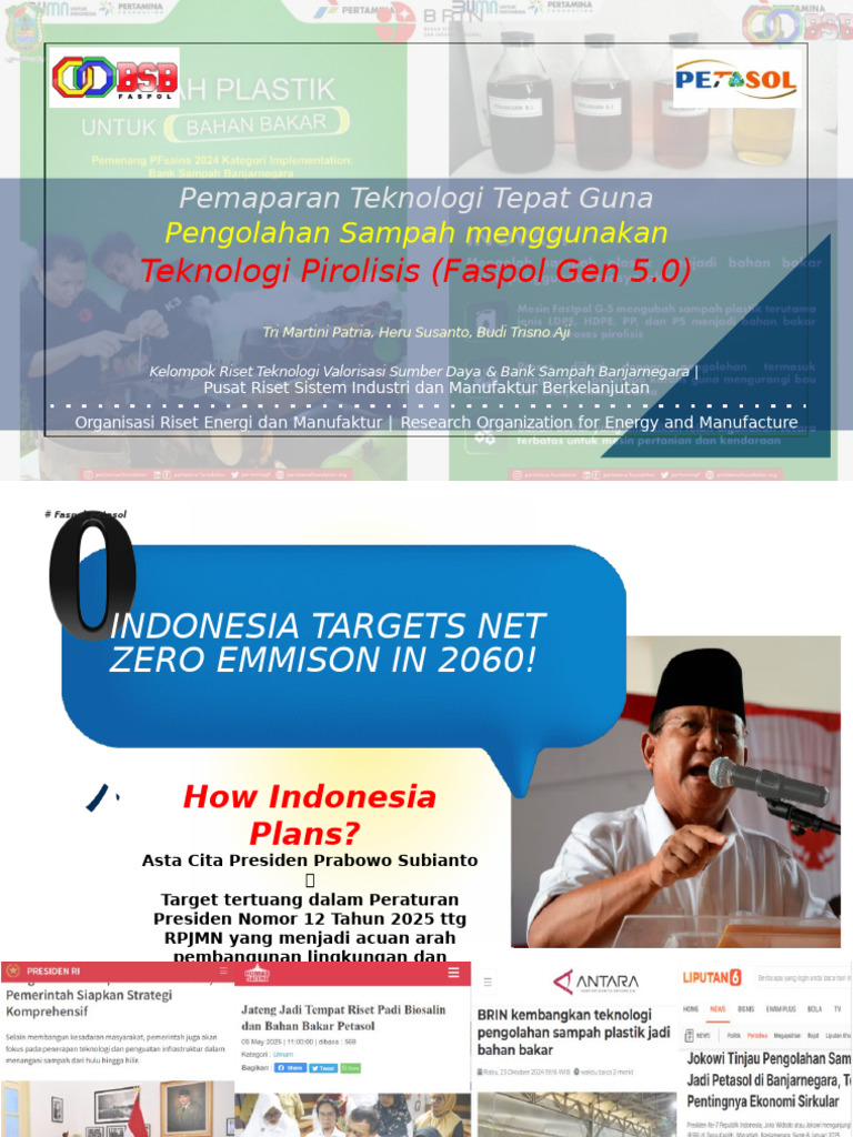 DLH KLH Pemaparan BRIN Teknologi Tepat Guna Faspol Petasol TMP HS BTA ...