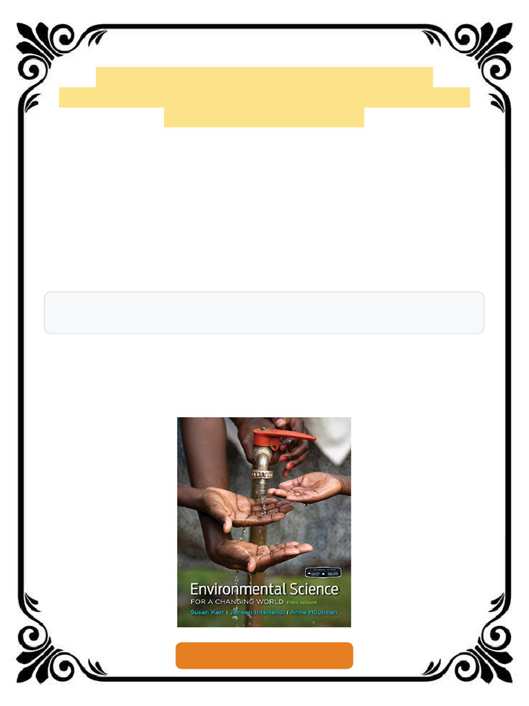 Scientific American Environmental Science For A Changing World Karr ...