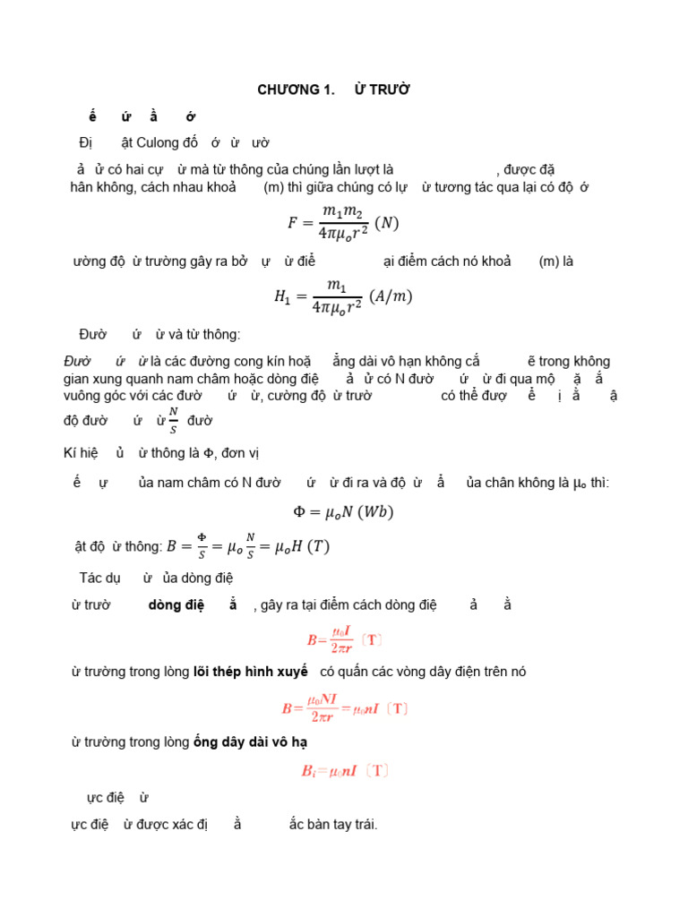 B2 - SV - Riron - Ch1 - 2 - Điện Cảm - Mạch Từ | PDF