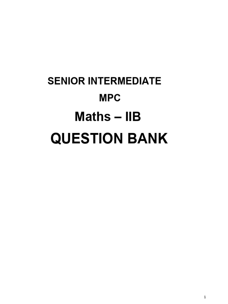 2nd Yr IMP Questions - MATHS - IIB | PDF | Circle | Ellipse