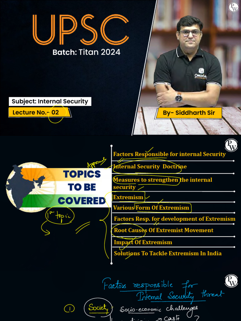Internal Security Challenges in India | PDF | Extremism | Political Science