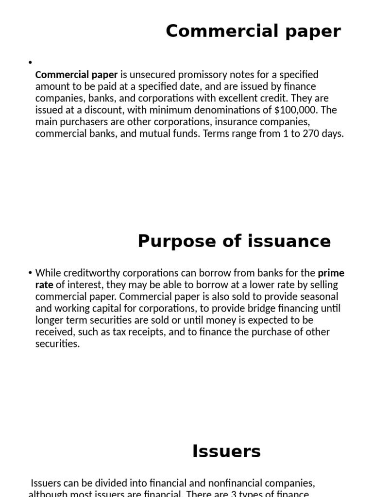 Understanding Commercial Paper Basics | PDF