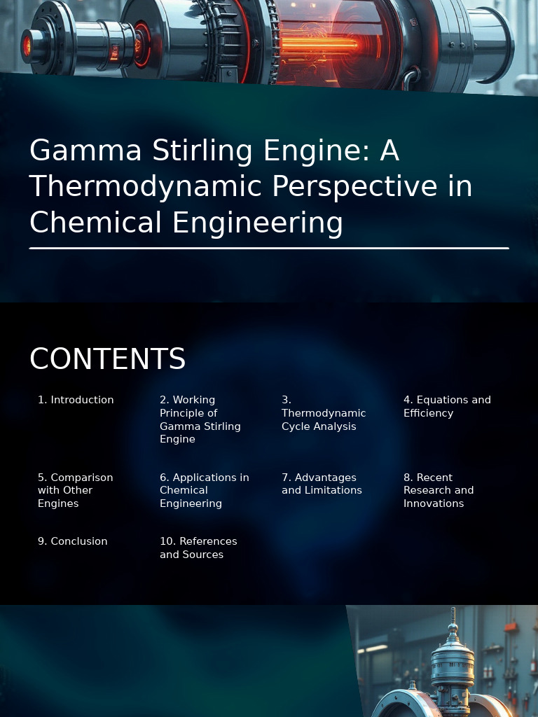 Gamma Stirling Engine Overview and Analysis | PDF | Engines ...