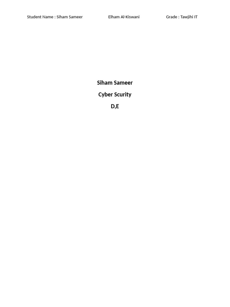 Siham Sameer Activte 3 | PDF