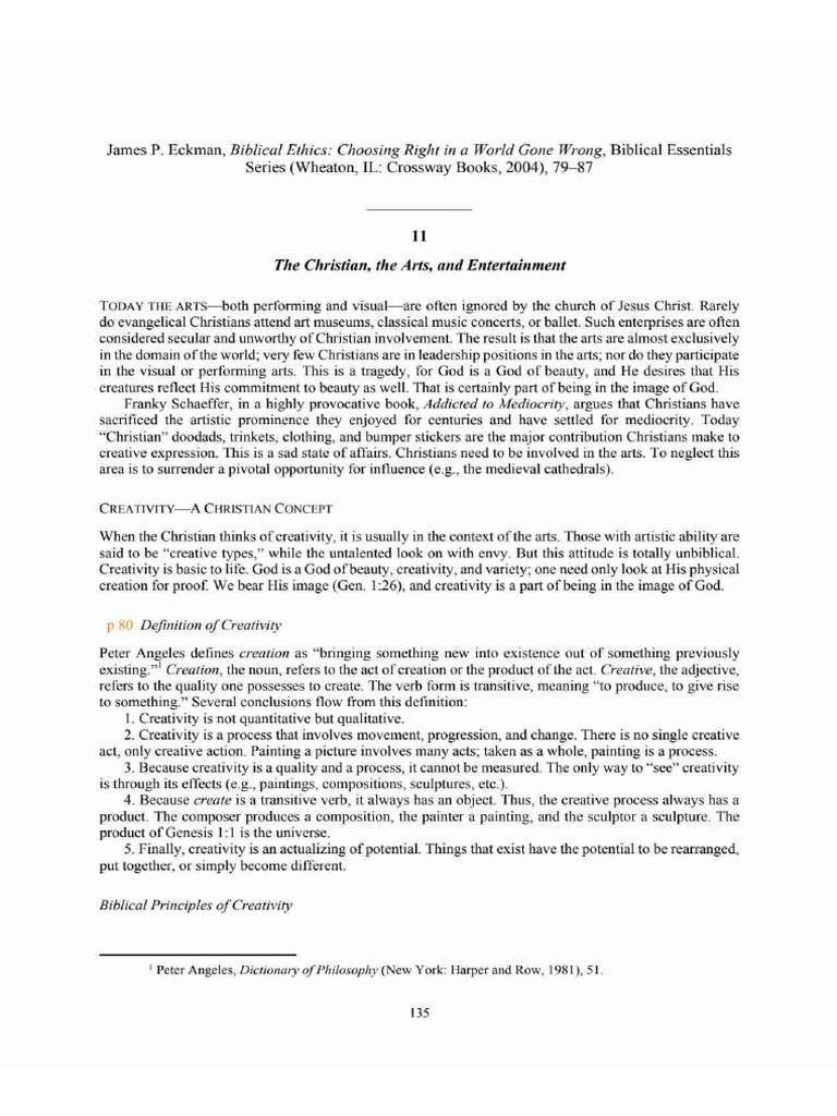 Biblical Ethics Chapter 11 | PDF
