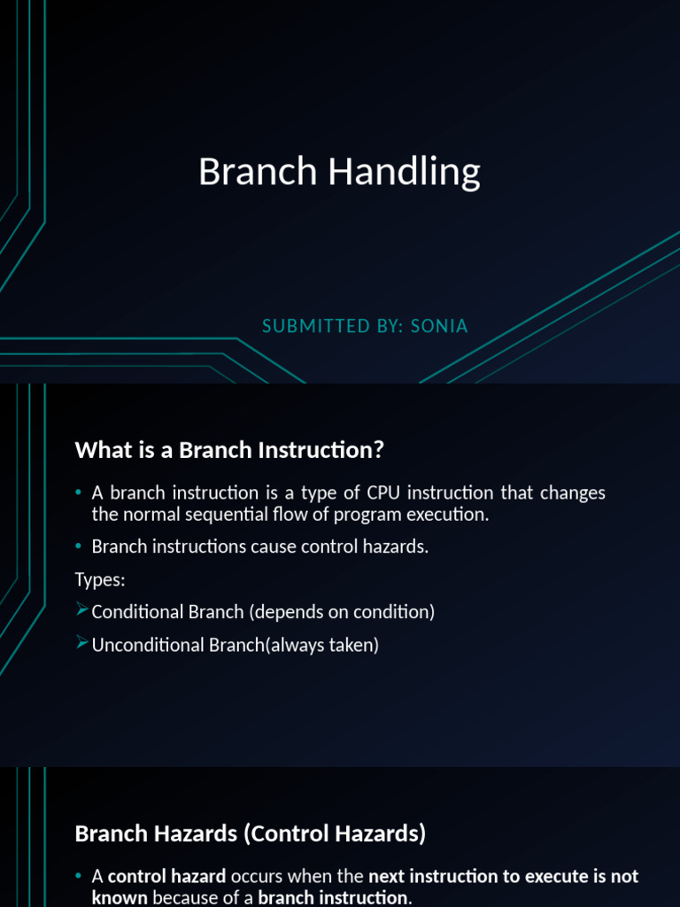 Branch Handling | PDF | Central Processing Unit | Computer Science