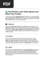SolarCards Collection Overview | PDF | Natural Satellite | Planets