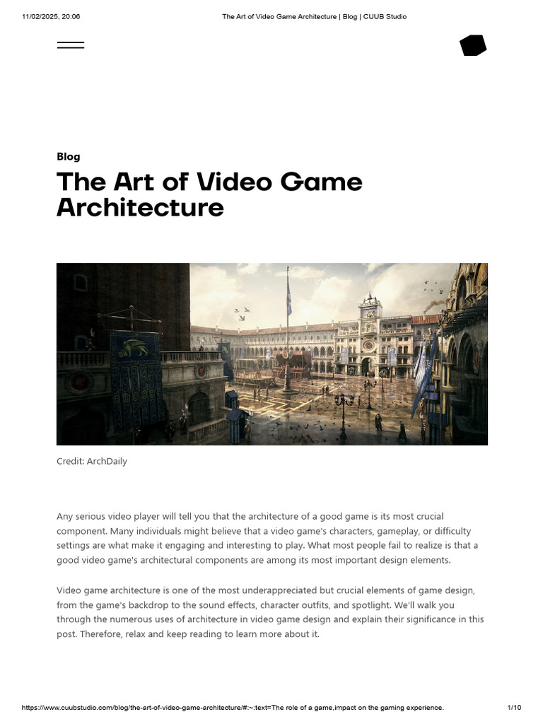 Importance of Architecture in Gaming | PDF | Video Games | Experience