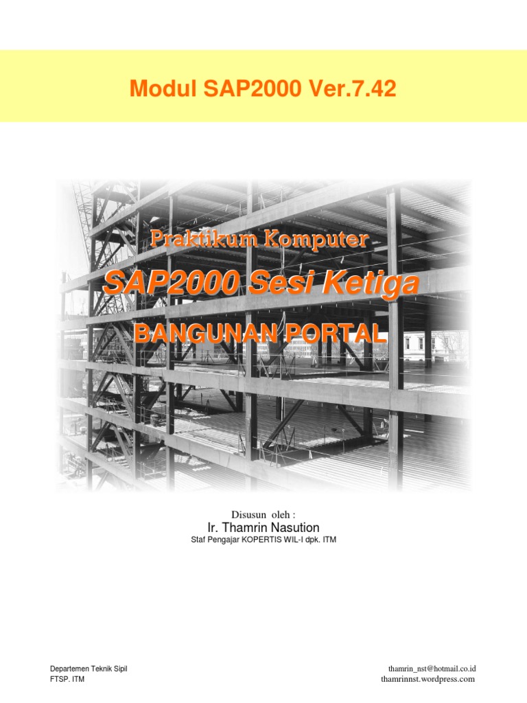 Modul III Bangunan Portal SAP2000 | PDF | Teknologi & Rekayasa