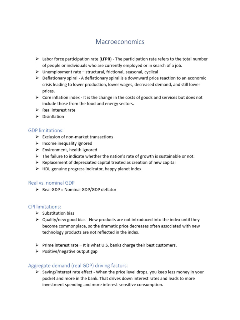 Key Concepts in Macroeconomics Analysis | PDF | Cost Of Living | Inflation