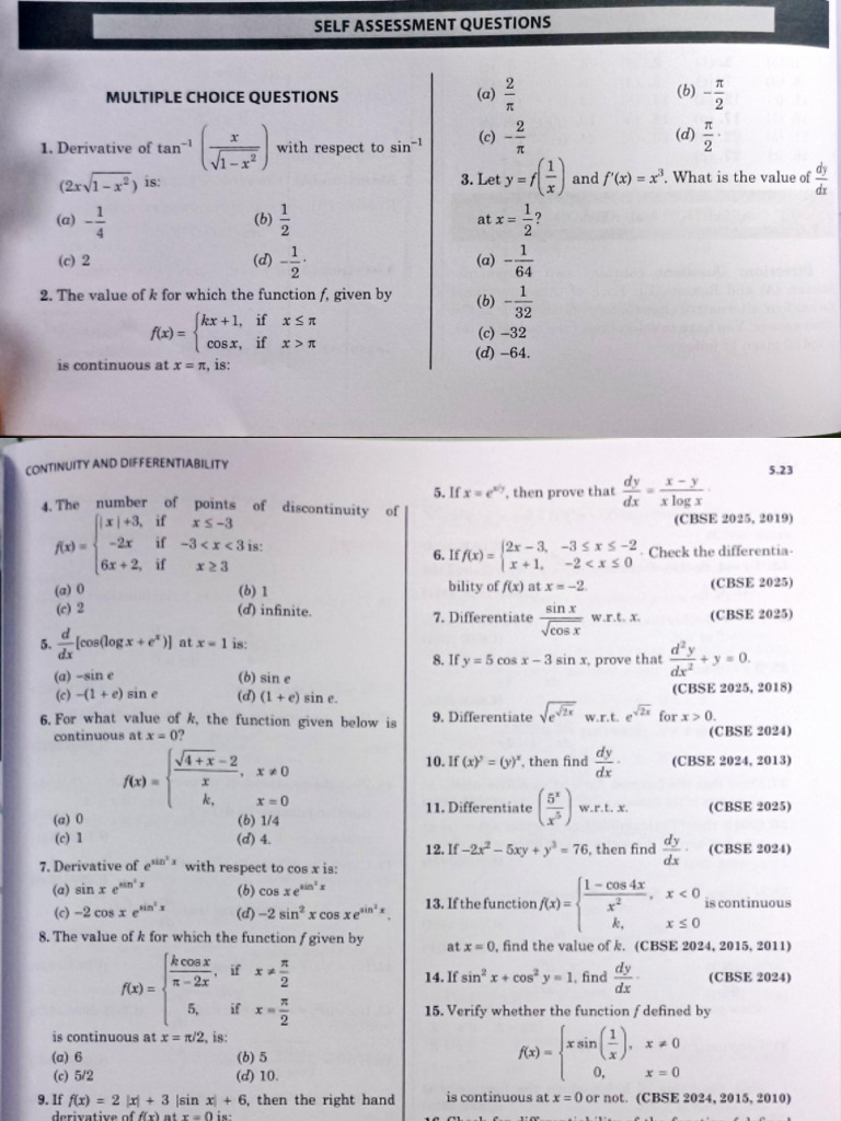 C & D Class - 12 PYQ | PDF