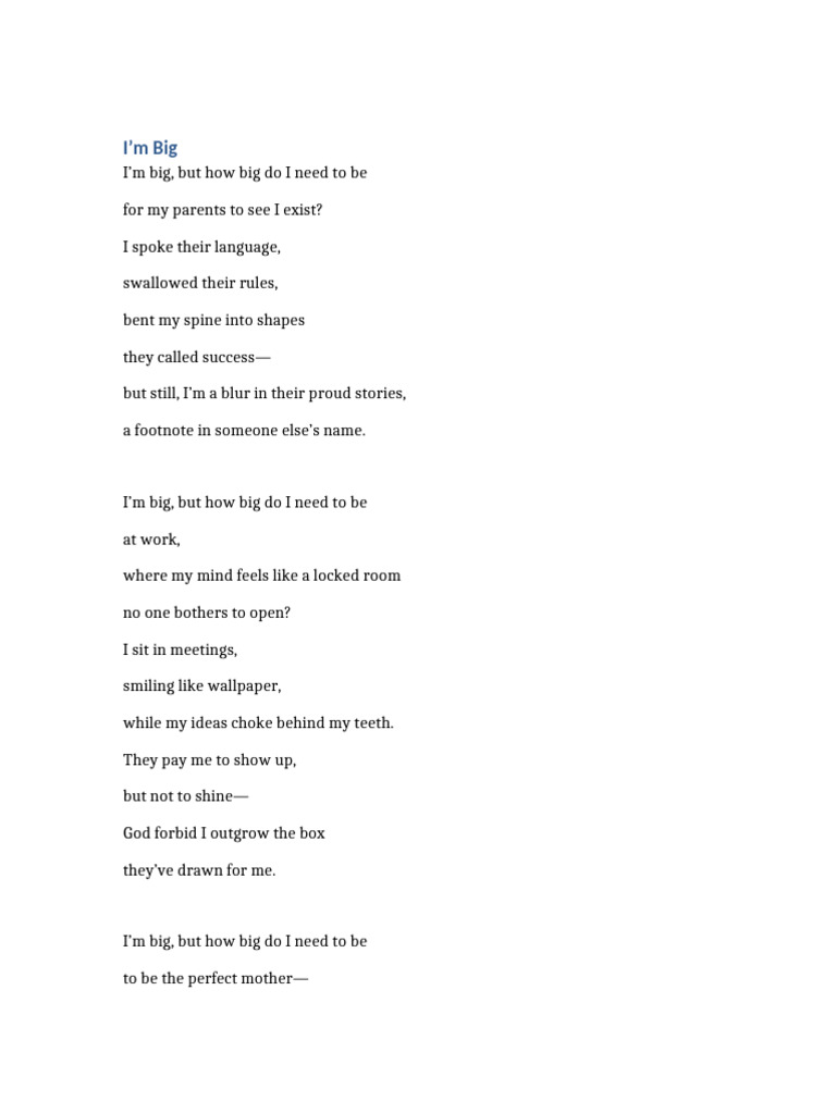 Im Big Poem | PDF
