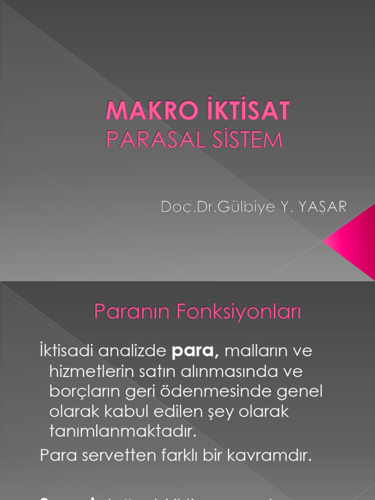 Parasal Sistem | PDF