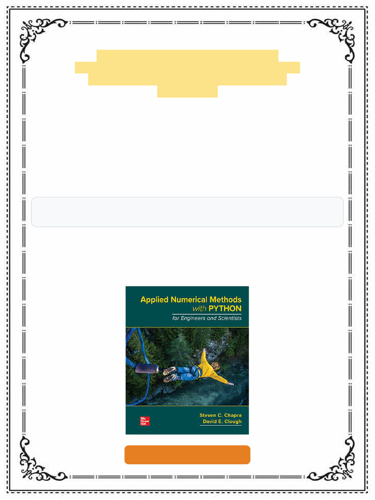 Applied Numerical Methods with Python for Engineers and Scientists 1st ...