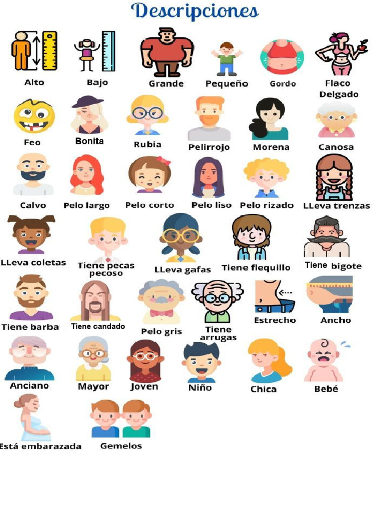 Describiendo A La Familia - Adjetivos | PDF