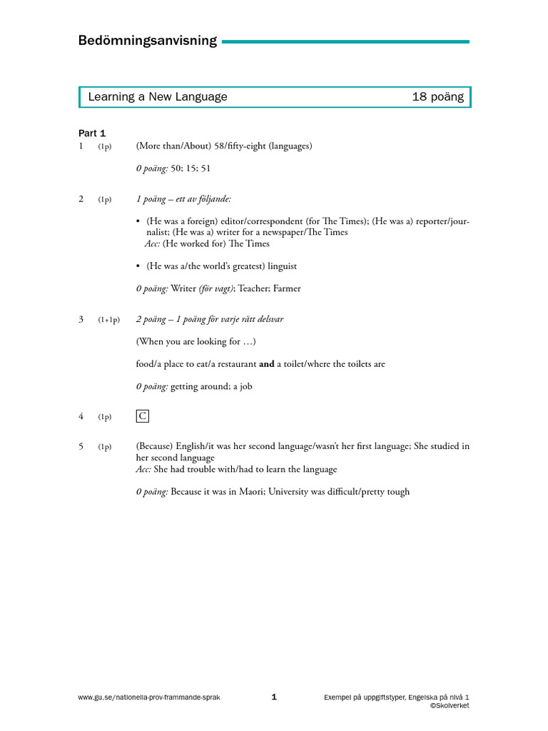 En n1 Learning Lang Bed - Anvisning | PDF | Communication | Learning