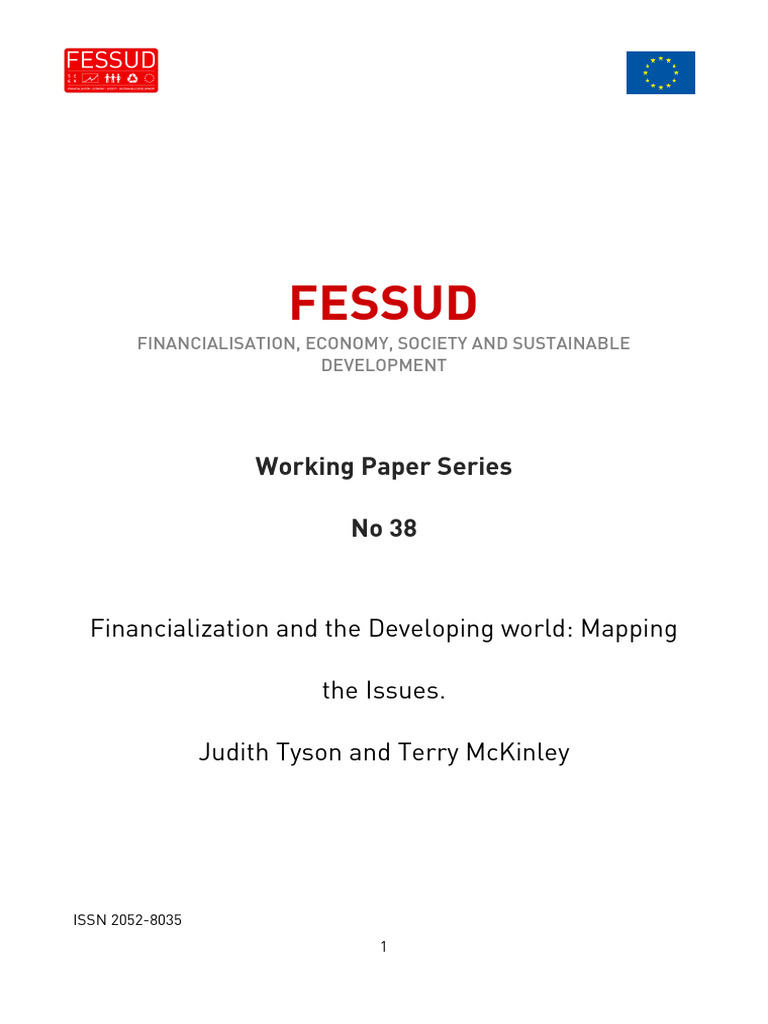 Financialization in the Developing World. Mapping the Issues, Working ...