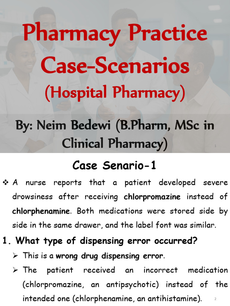 Hospital Pharmacy Case Scenarios Analysis | PDF | Nonsteroidal Anti ...