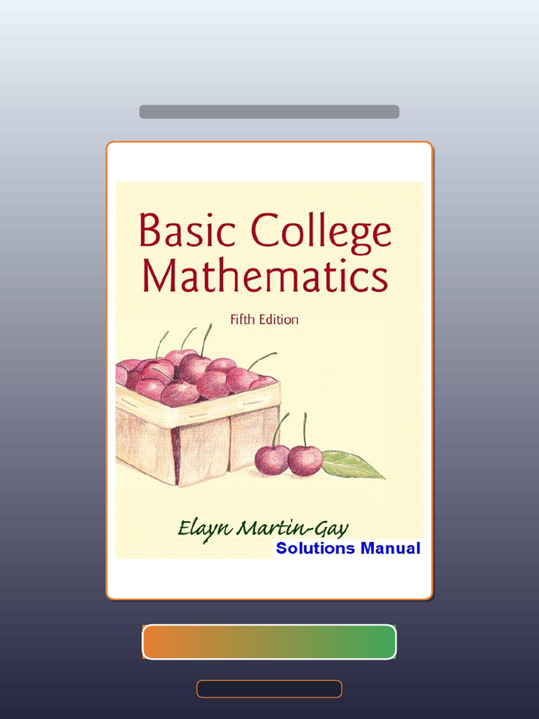 Basic College Mathematics 5th Edition Martin Gay Exam Prep | PDF ...