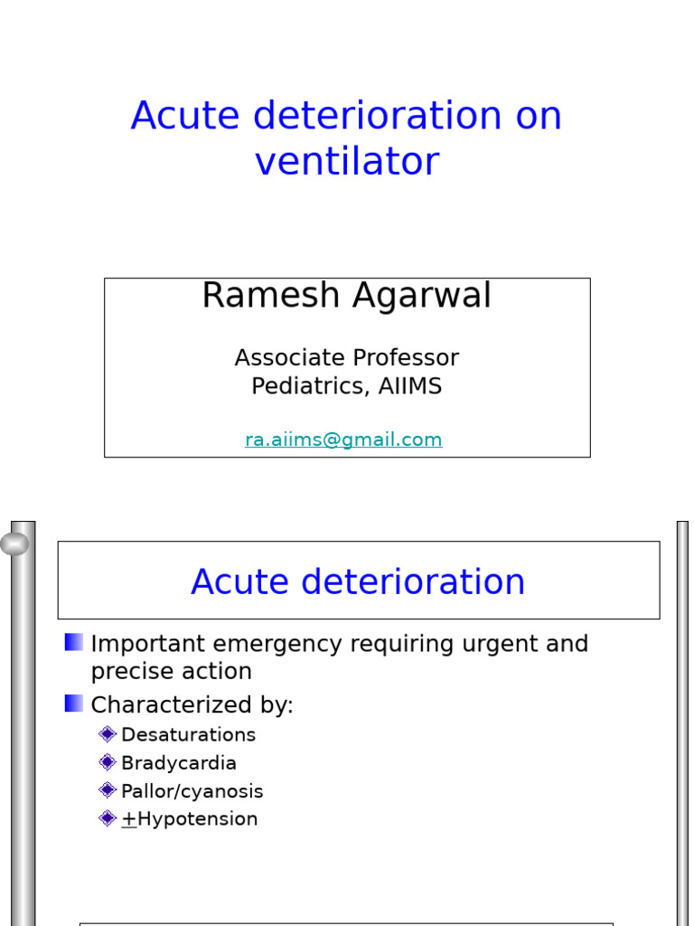 Deterioration of Ventilated Baby | PDF | Thorax | Medical Specialties