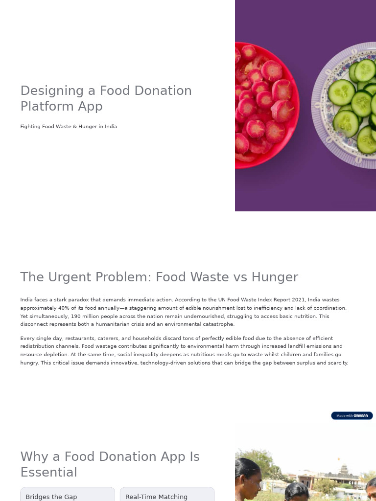 Designing A Food Donation Platform App Brief | PDF | Hunger ...
