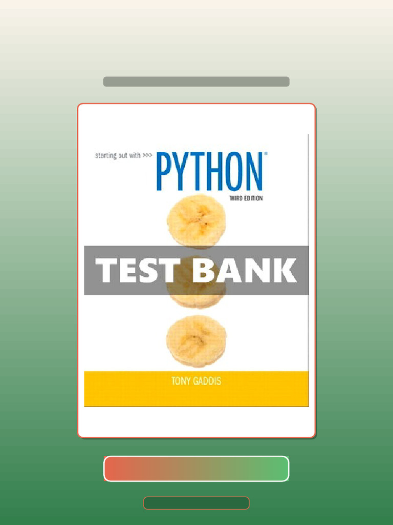 Starting Out With Python 3rd Edition Gaddis eBook and TestBank Bundle ...
