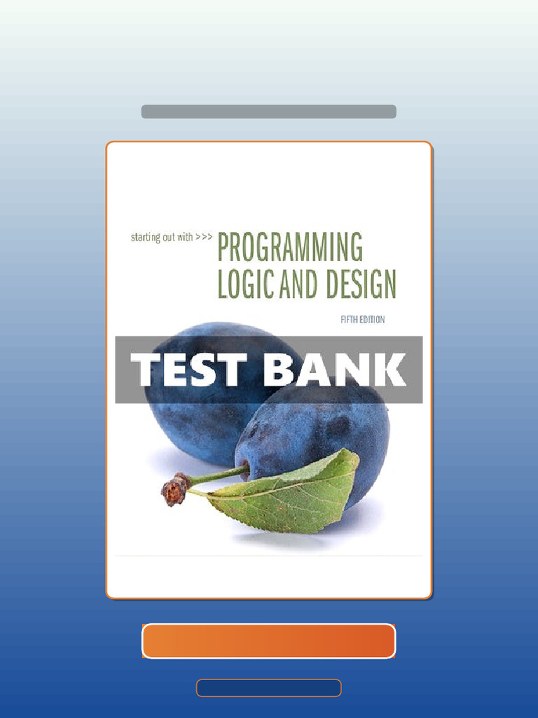 Starting Out With Programming Logic and Design 5th Edition Gaddis eBook ...