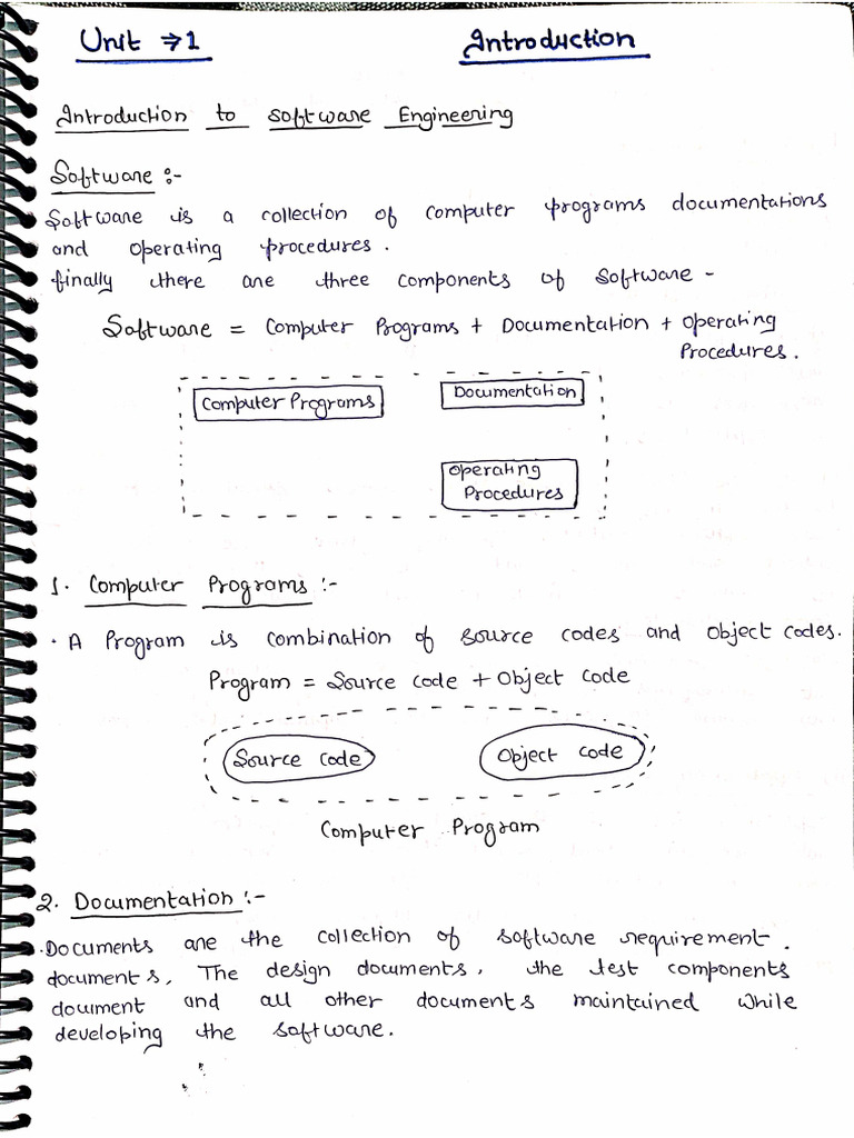 Software Engineering Unit 1,2,3 | PDF