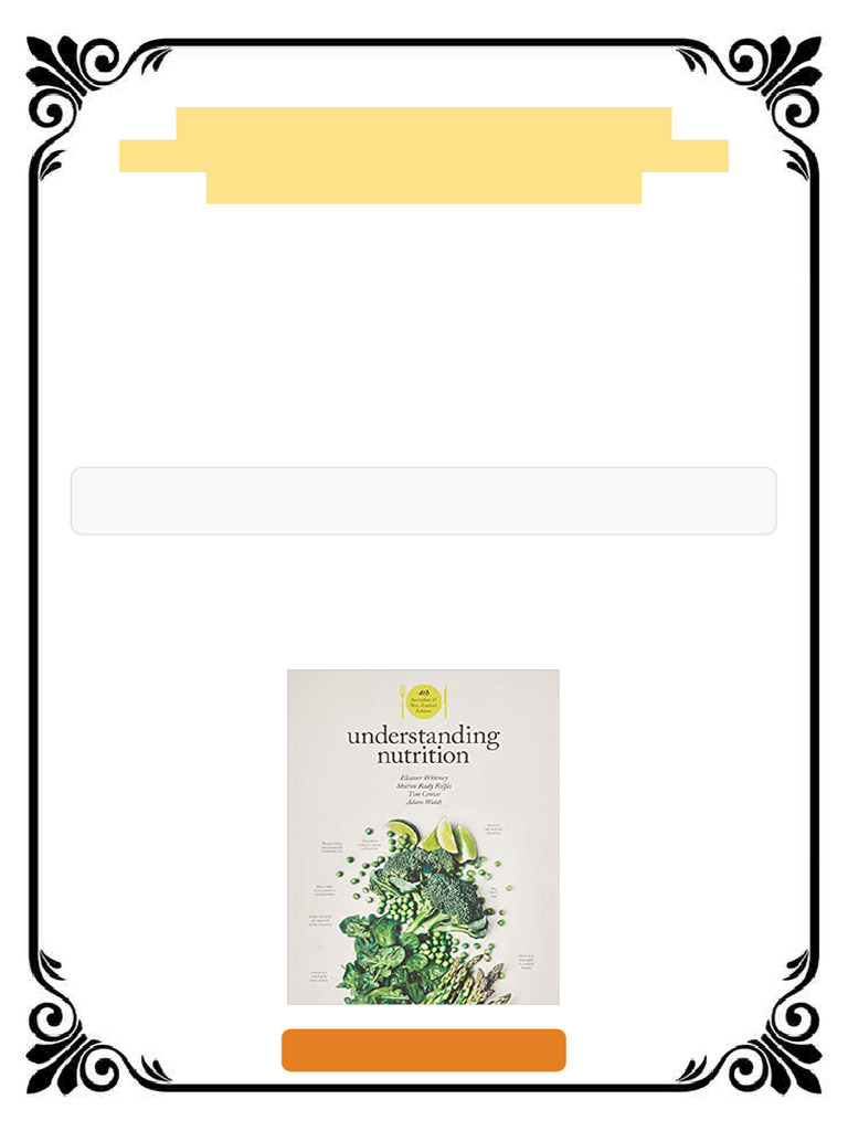 (eBook PDF) Understanding Nutrition, 4th Edition By Eleanor Noss ebook ...
