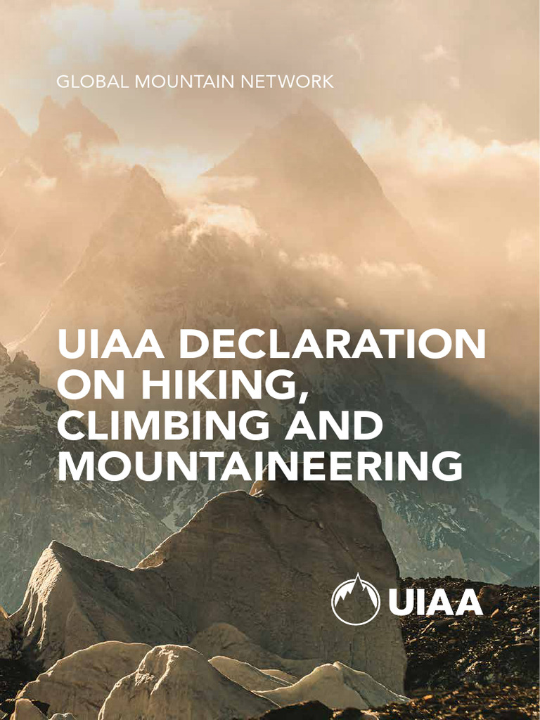 UIAA Hiking and Climbing Declaration | PDF | Mountaineering | Risk