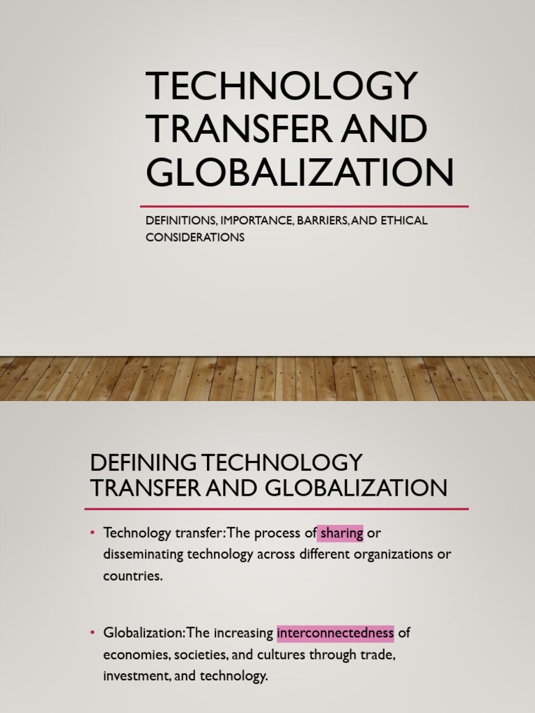 Technology Transfer and Globalization[1] | PDF