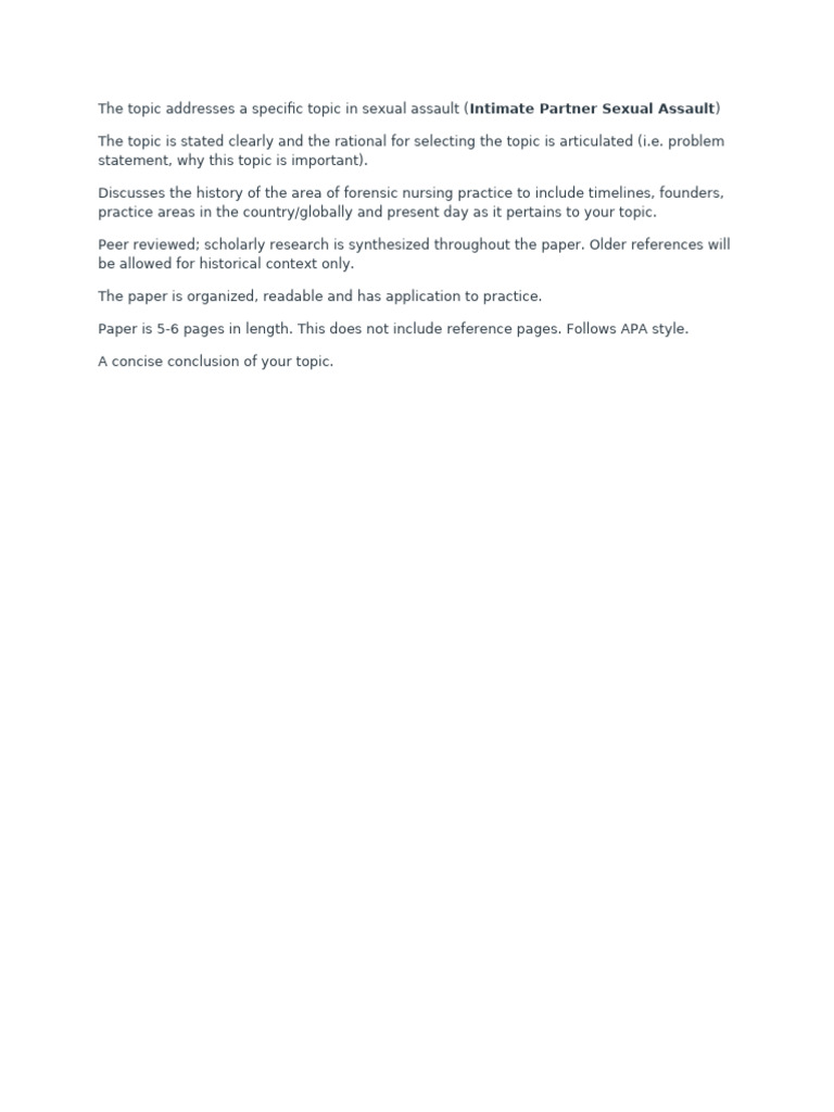 Final Paper Instructions | PDF