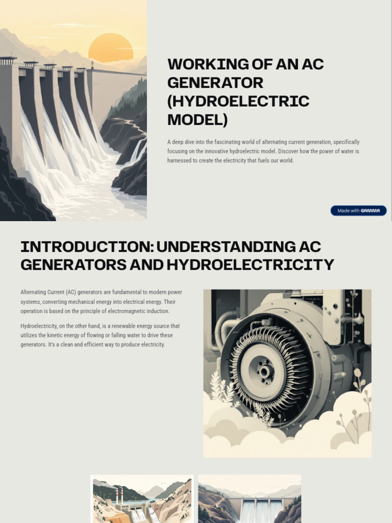 Working of an AC Generator Hydroelectric Model | PDF | Electromagnetic ...
