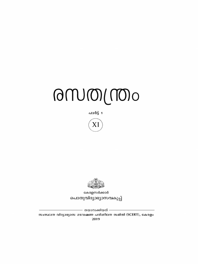 Plus One Chemistry Malayalam Text Part 1 | PDF