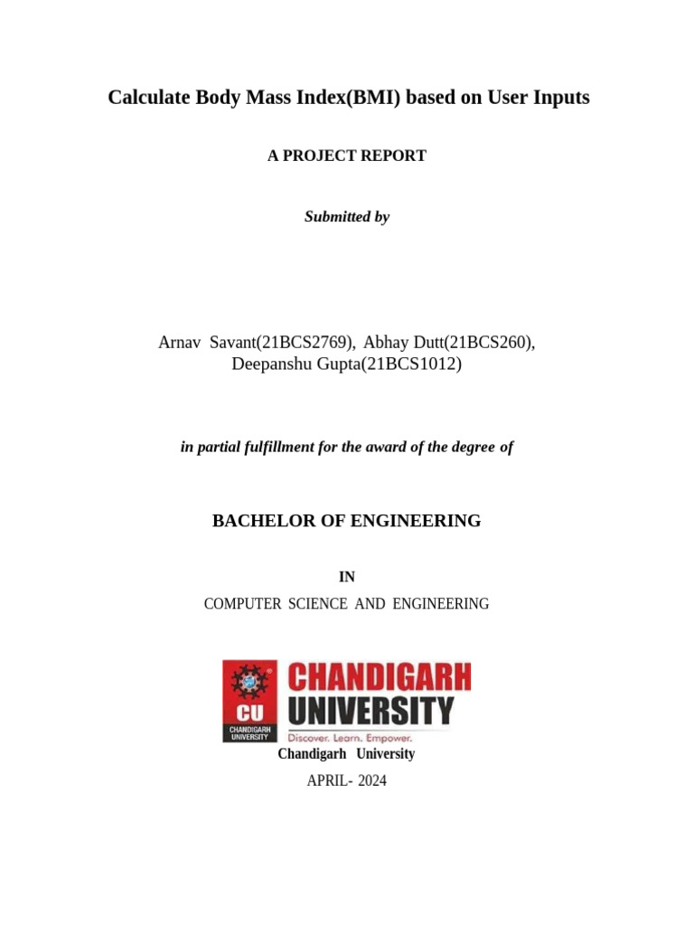 MAD Mini Project Report | PDF | Usability | Body Mass Index